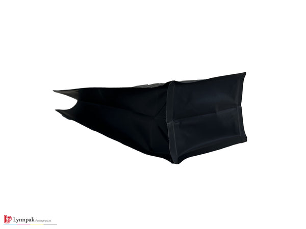 Block Bottom Bag 0.5 lb - Matte Black | Metalized Side-Expanded Pouch ...